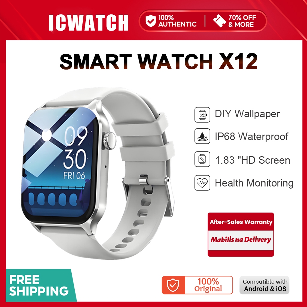 X12 Smart watch Men Women IP67 Waterproof Bluetooth call sports mode 1. ...