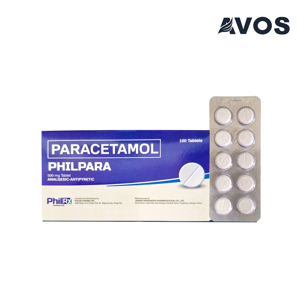 PHILPARA Paracetamol 500mg Box (100 Tablets) | Shopee Philippines