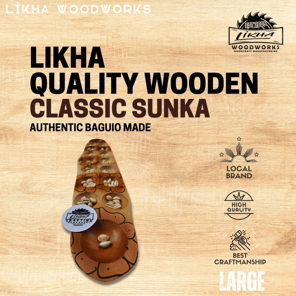 Sungka / Sungkaan with 102 PCS SEA SHELL SIGAY COMPLETE SET traditional ...