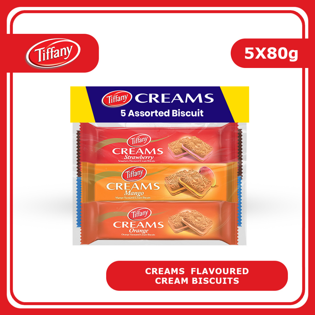 Tiffany Creams Assorted Flavoured Cream Biscuits 80g -Baon Pack Bundle ...
