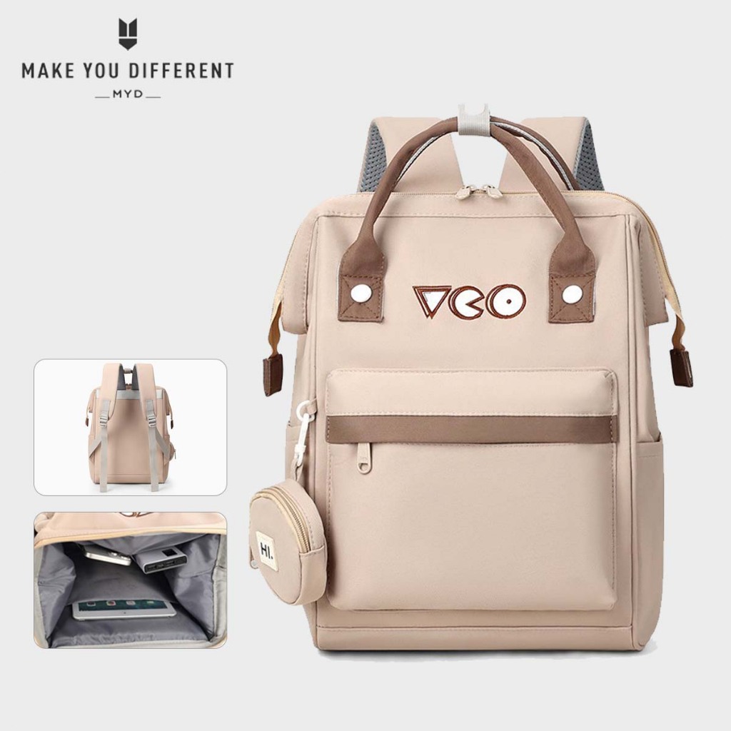 MYD Waterproof Cute School Bag for Girls Original Women Korean Backpack ...