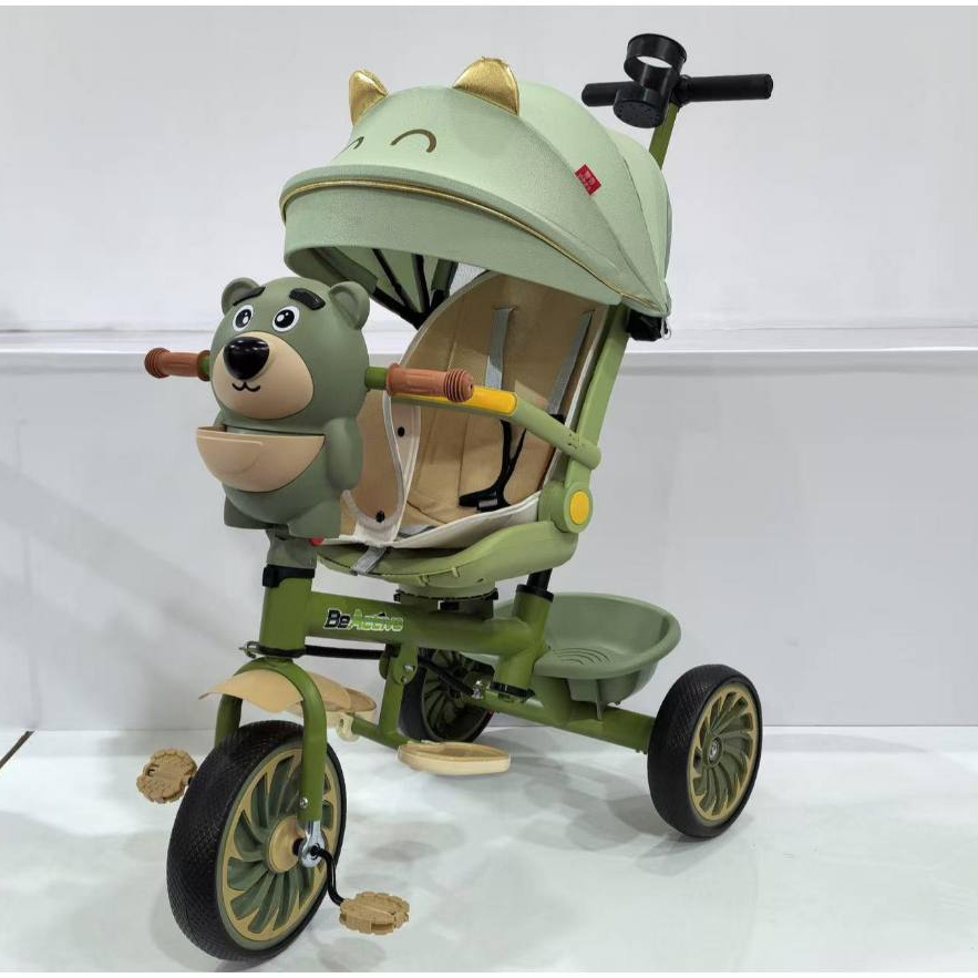 Rubber Tires Baby Stroller 3 Wheels Bicycle Trolley Bike For Kids With ...