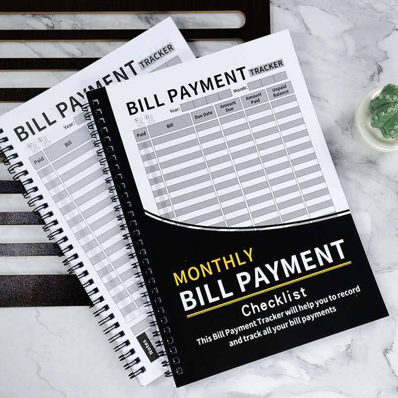 Monthly Bill Payment Organizer Budgeting Financial Log Book 28x22.5cm ...