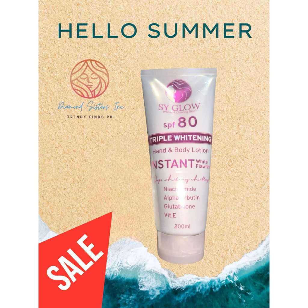 SY GLOW SPF80 INSTANT TRIPLE WHITENING HAND & BODY LOTION 200ml | Shopee Philippines