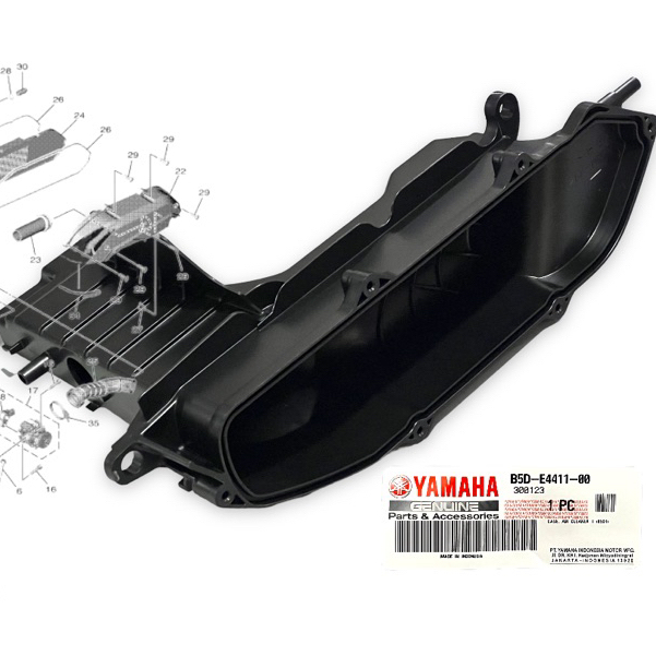 AIR CLEANER BOX (CASE, AIR CLEANER 1) B5D-E4411-00 MIO GRAVIS GEAR ...