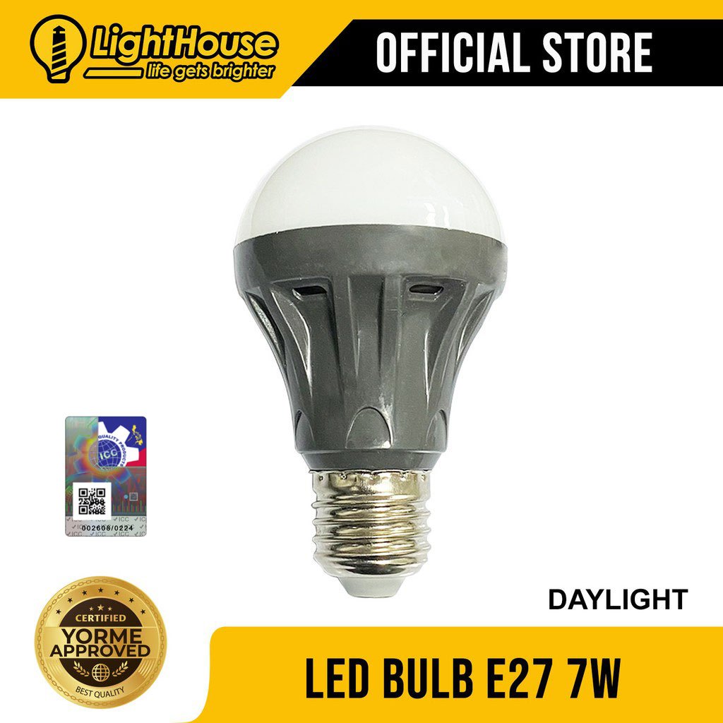 LIGHTHOUSE LED Bulb E27 (ECONOMY) 7W DAYLIGHT SOLD PER PIECE PHLH ...