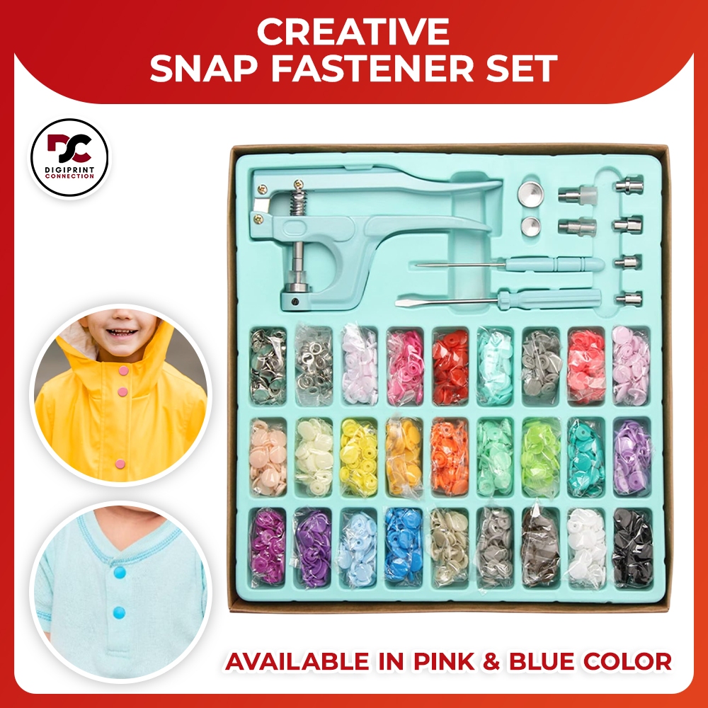 CRSF1 Creative Snap Fastener Pink & Blue Set | Shopee Philippines