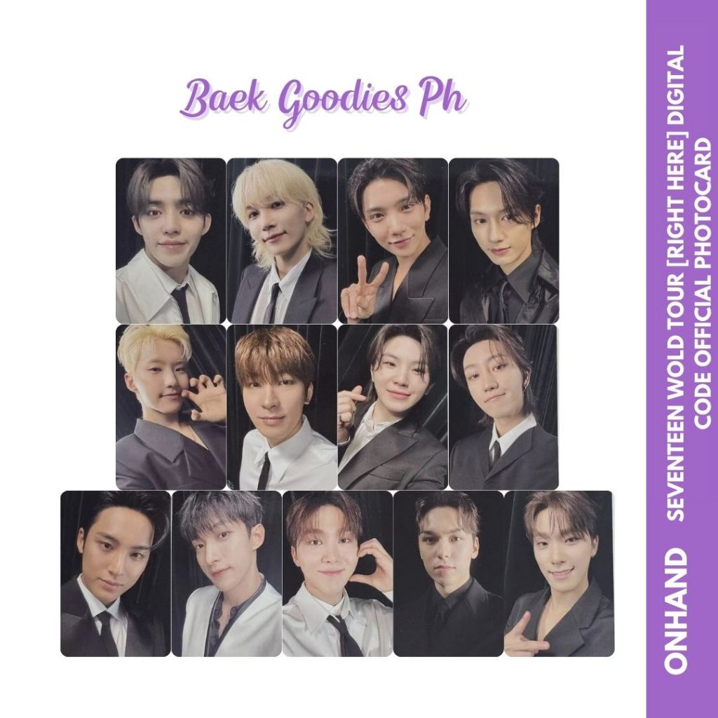 SEVENTEEN - [ Right Here ] World Tour Digicode Official Photocards ...