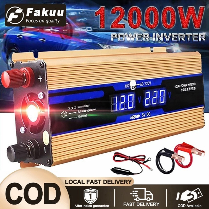 Power Inverter 4000W/6000W/12000W Multi-Function Car Inverter 12V to ...