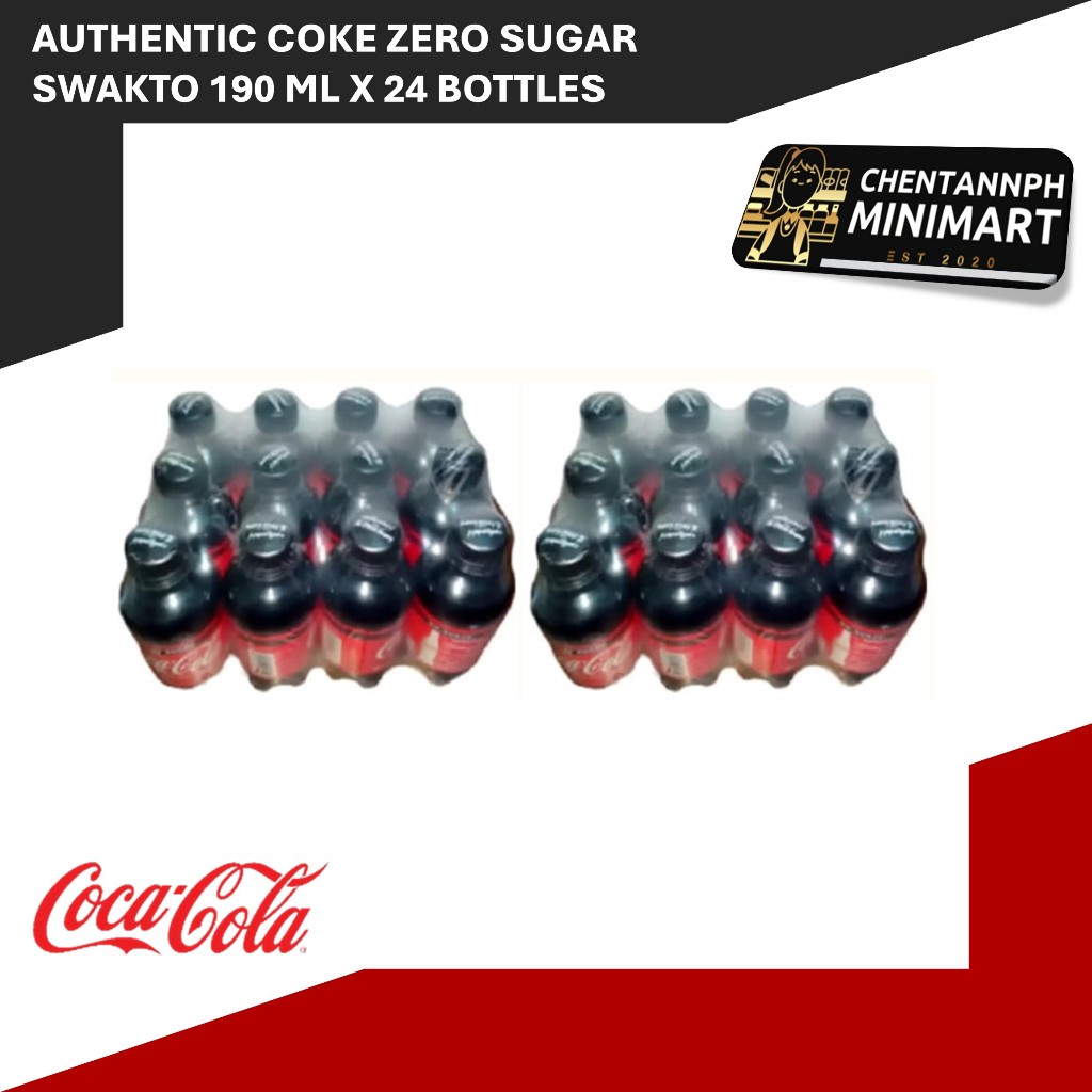 (2 CASES) COCA-COLA Swakto ZERO NO Sugar Softdrinks Beverages Soda 190 ...