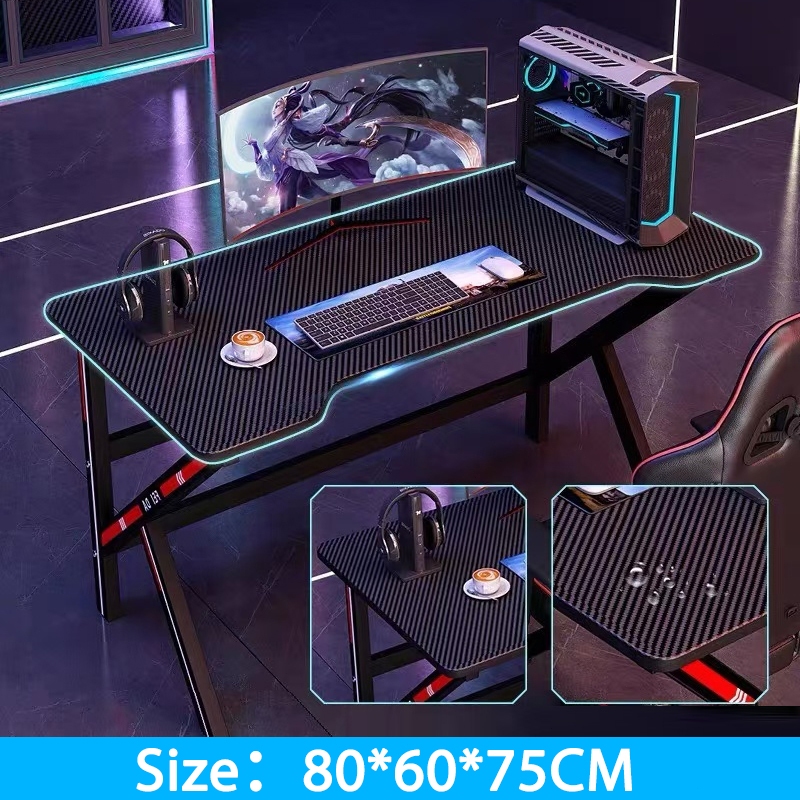 Gaming Table Computer PC Game Esports Desk for Room 140/120/100cm Office Table Study Desk Game ...