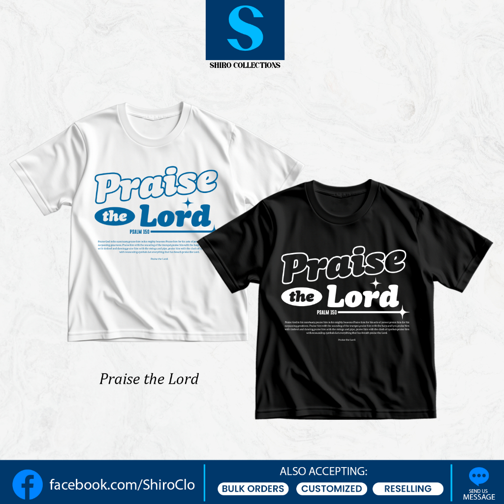 Christian-Scriptures Statement Tshirt Praise the Lord Design | Shopee ...