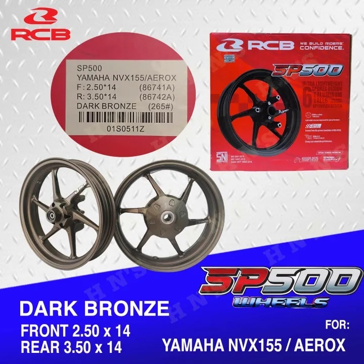 RACING BOY RCB SP500 Mags ( Dark Bronze ) for Yamaha Aerox v1 and v2 ...