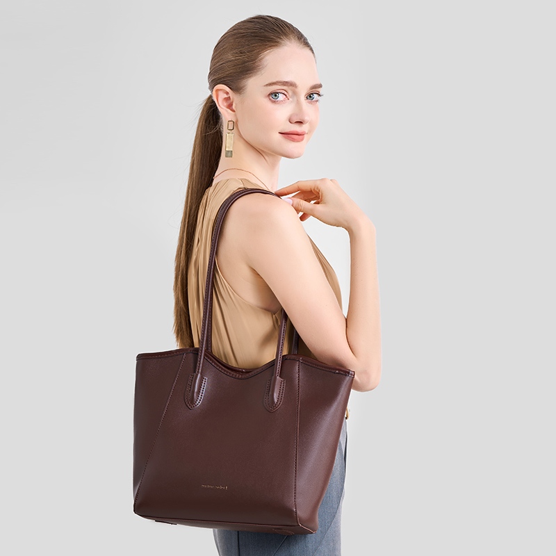 【Mumu Select】M830 PU Leather Women Medium Shoulder Bag With Compartment ...