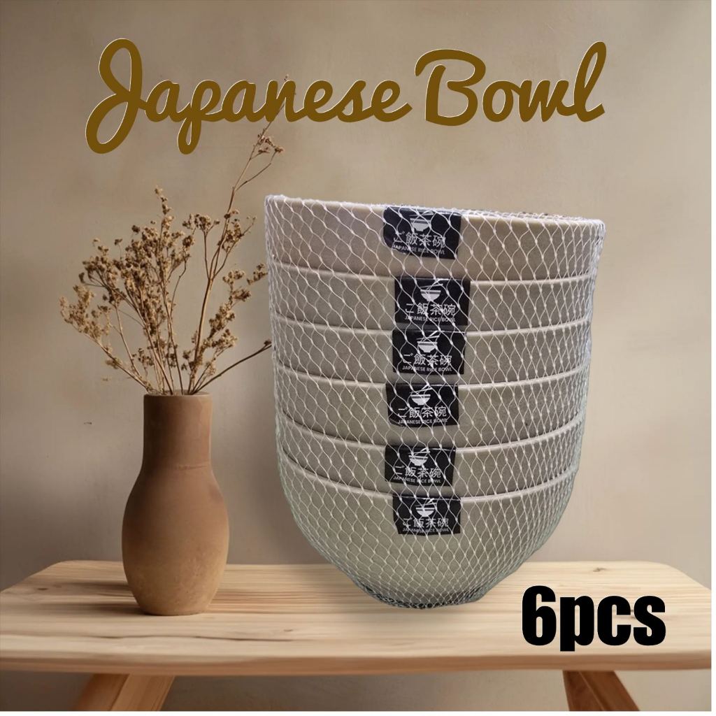 6 pcs Japanese bowl for rice pares lugaw toppings restaurant quality ...
