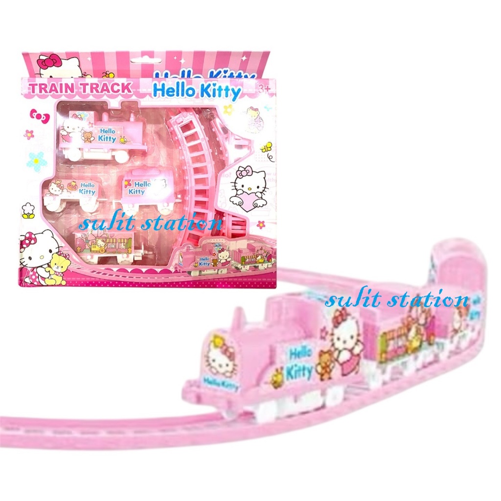 HELLO KITTY POKEMON go PIKACHU BATTERY OPERATED TRAIN FIGURE TRACK TOYS ...