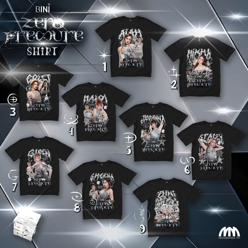 BINI Zero Pressure shirt - Mugmania - Aiah Colet Gwen Jhoanna Stacey ...