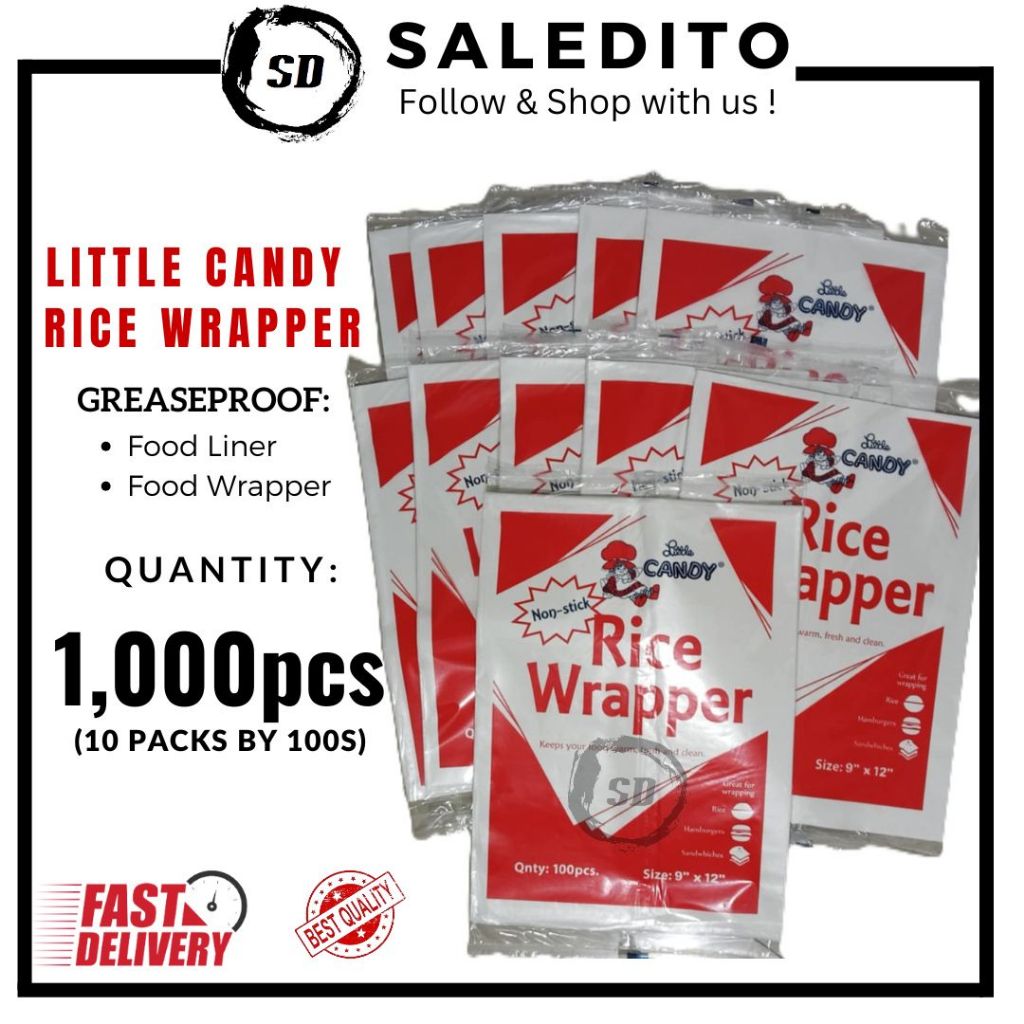 Rice Wrapper Paper Greaseproof Paper 1000pcs Food Wrapper Food Liner ...