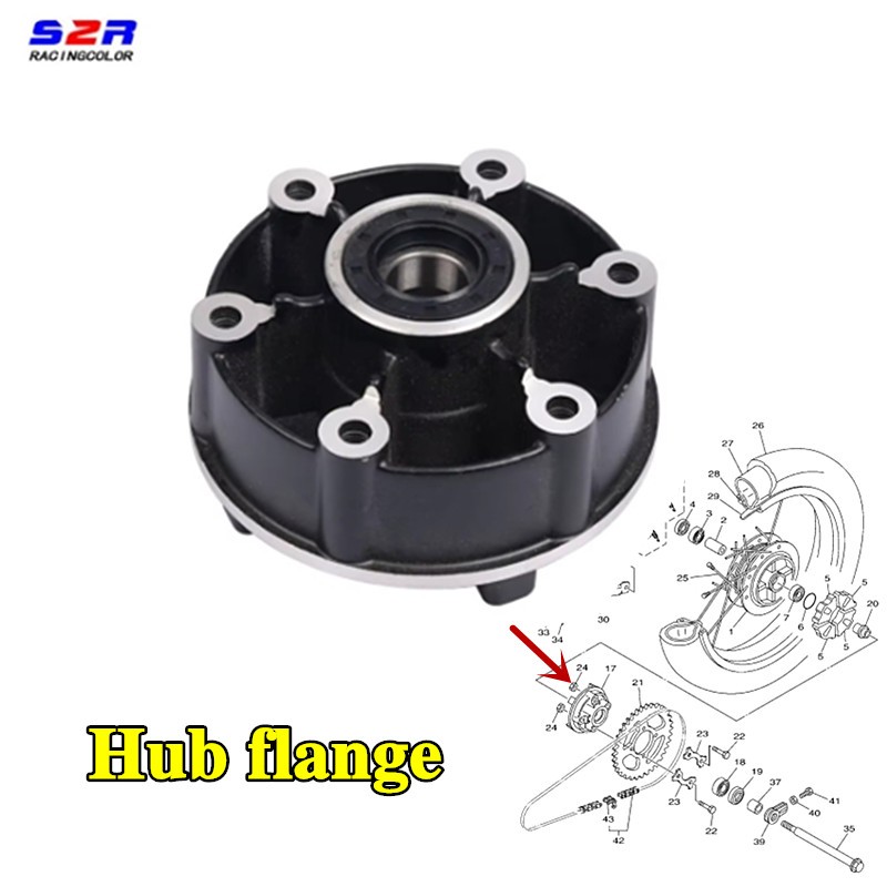 Flange hub, clutch hub, hub buffer, sprocket base, suitable for Yamaha ...