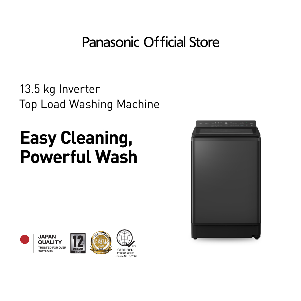 Panasonic NA-FD135X3BM Fully Automatic Top Load Washing Machine 13.5Kg ...