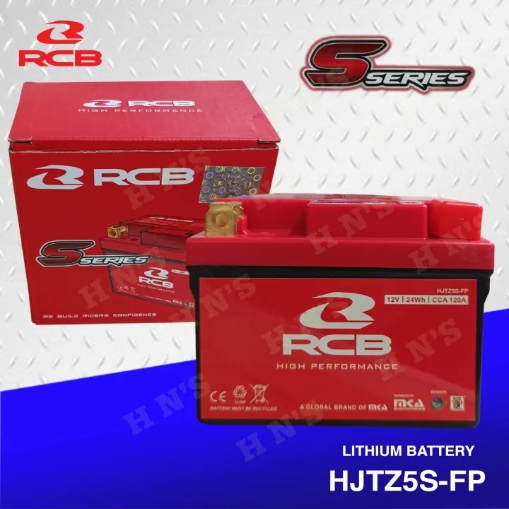 RACING BOY RCB S-Series Lithium Ion Battery HJTZ5S-FP ( YTZ5S ) 12V 24W ...