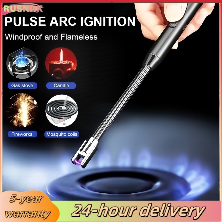 RUSNAK Electric Plasma lighter Rechargeable Torch Windproof flameless ...