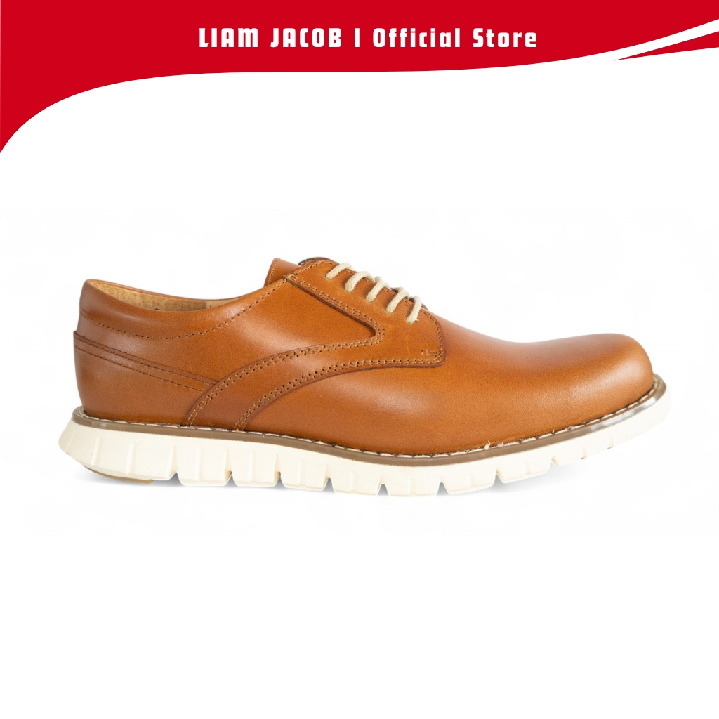 Liam Jacob Men Regalia Tan Derby Shoes | Shopee Philippines