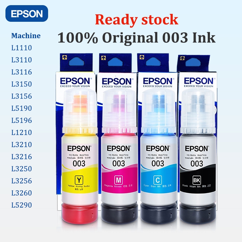 Original Epson 003Ink for L3210/L3110Printer Compatible with L5290 High ...