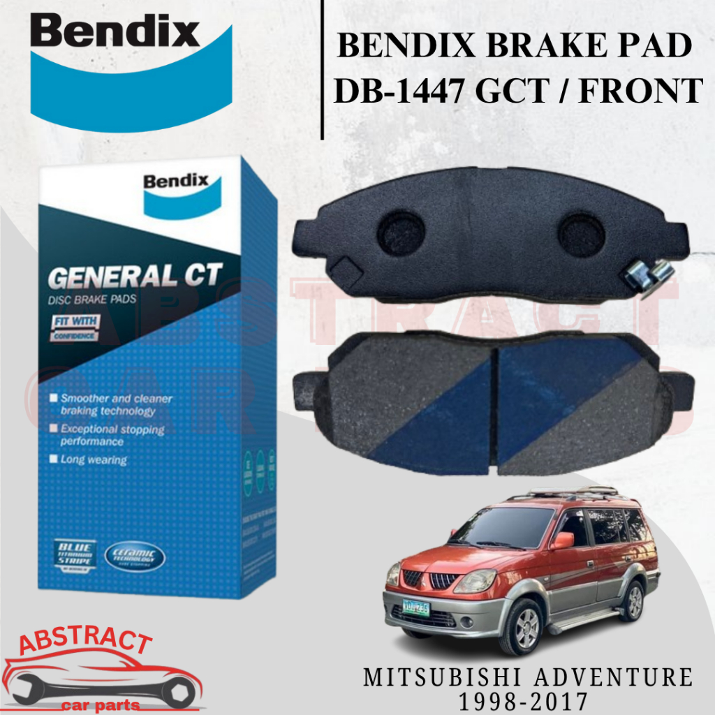 Bendix Brake Pad Front for Mitsubishi ADVENTURE 1998-2017 (DB-1447 GCT) | Shopee Philippines