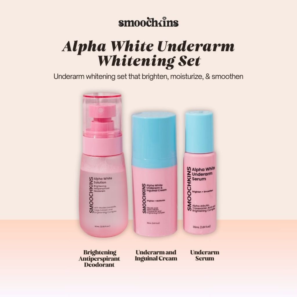 Smoochkins Underarm Triple Whitening Set Serum Cream Antiperspirant ...