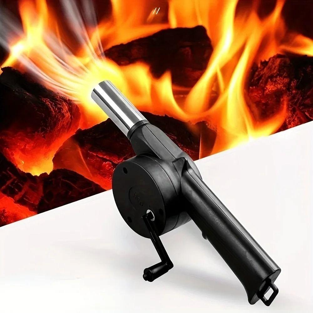BBQ Manual Blower Manual Air Blower Portable Hand Crank Barbecue Fan ...