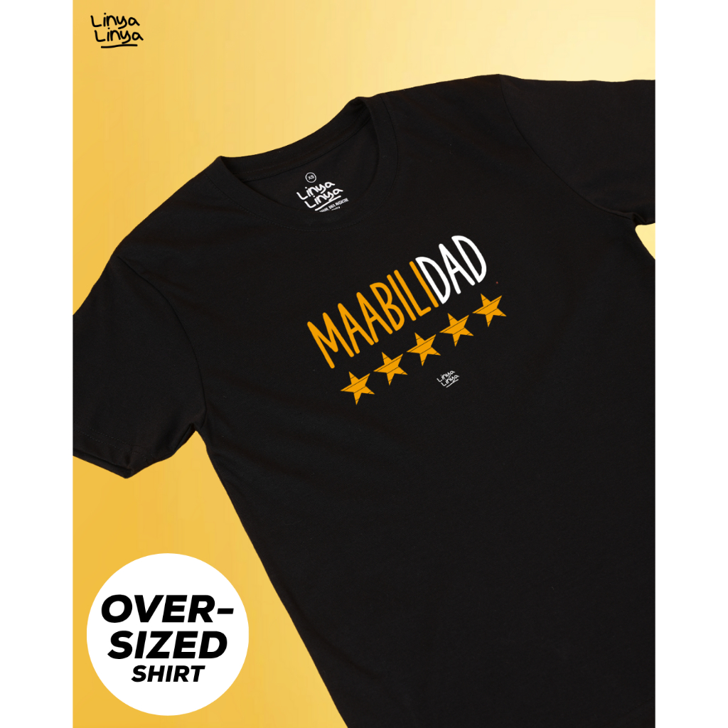 Linya-Linya T-shirt : MaabiliDAD (Oversized) | Shopee Philippines