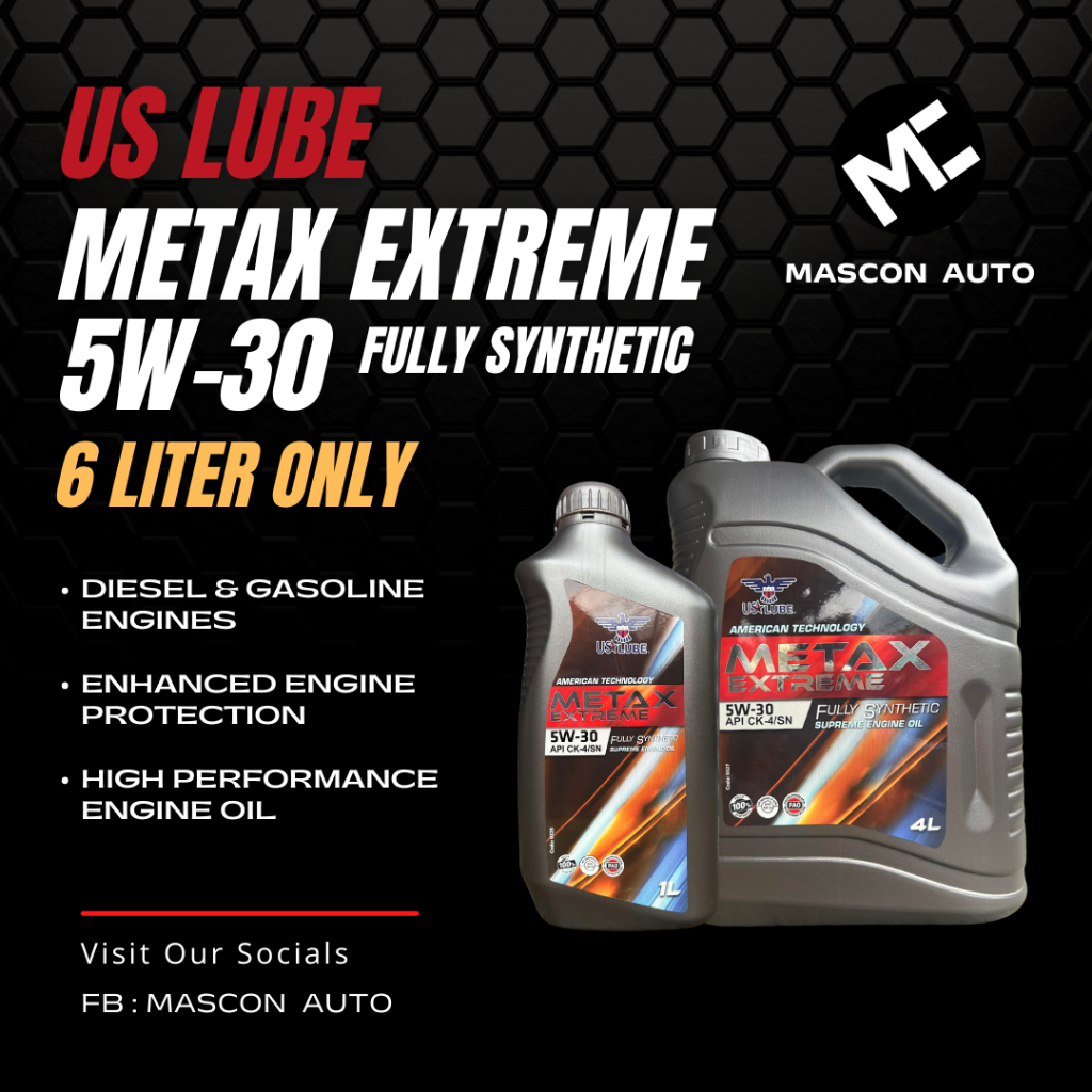 US LUBE METAX EXTREME 5W-30 API CK-4/SN 6L Fully Synthetic Supreme ...
