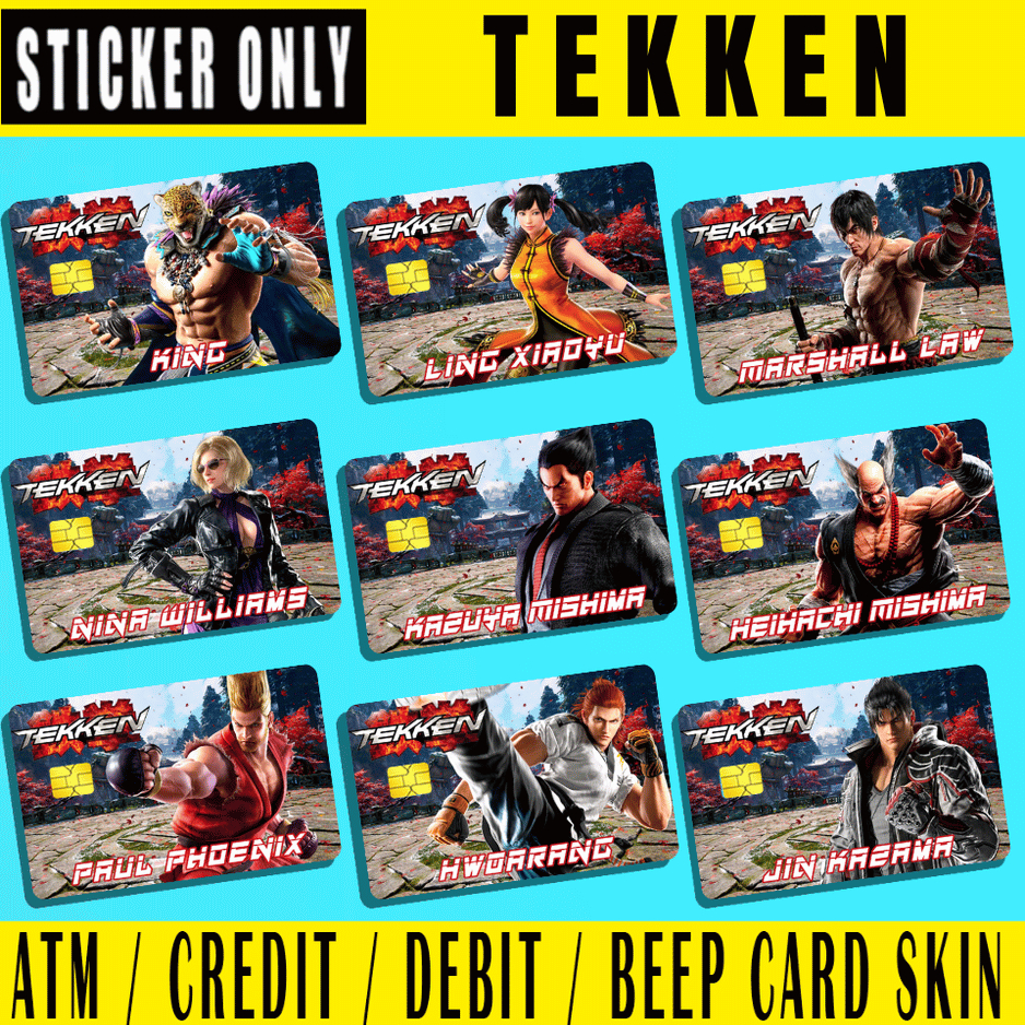 TEKKEN - (SKIN CARD STICKER) ATM/CREDIT/DEBIT/BEEP (SKIN CARD STICKER ...