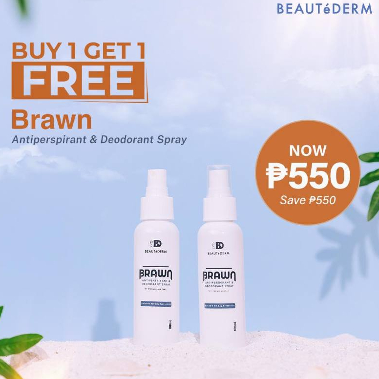 Beautederm Brawn Antiperspirant and Deodorant Underarm and Foot Spray ...
