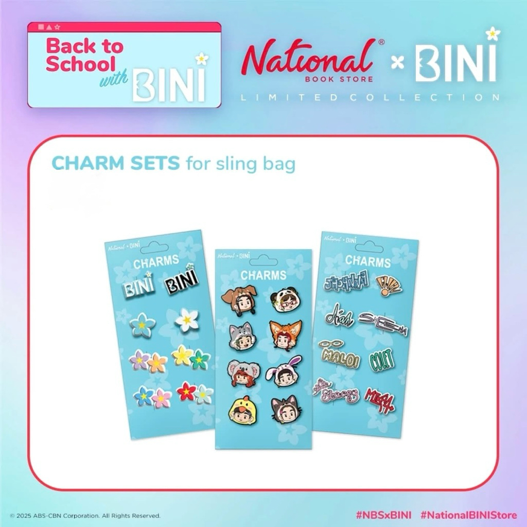 NBS X BINI Charm Sets for Sling Bag Jibbitz Crocs National Book Store ...