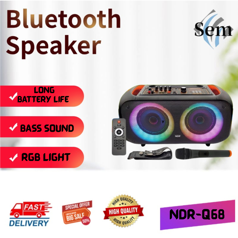 NDR-Q68 Professional battery system with bluetooth speaker and wireless ...