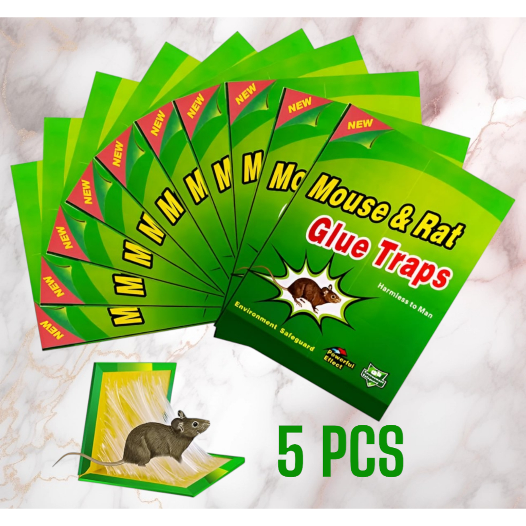 M&X [ 5 PCS ] Large Mouse Glue Traps Mouse Traps Sticky Pad Board ...