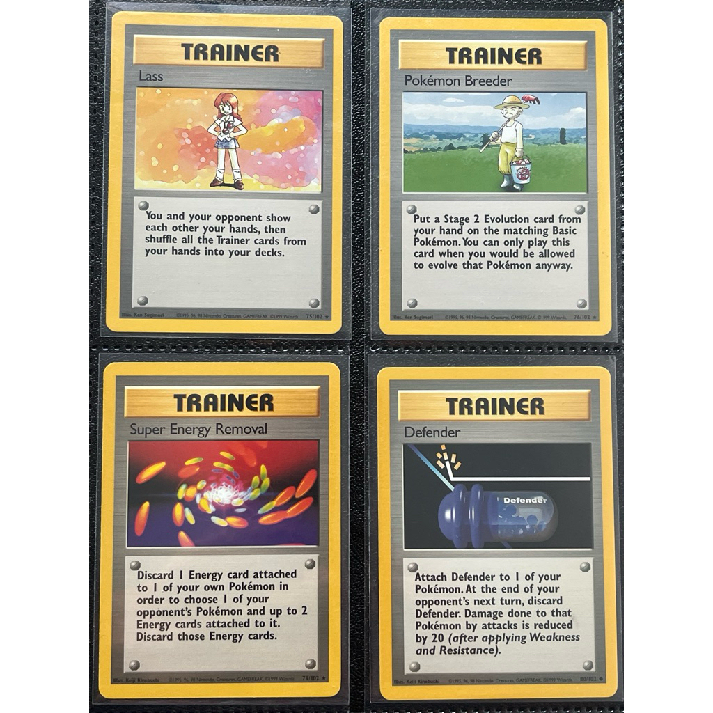 Base Set Trainer 1999 Vintage Pokemon Cards TCG Trading Card Game ...