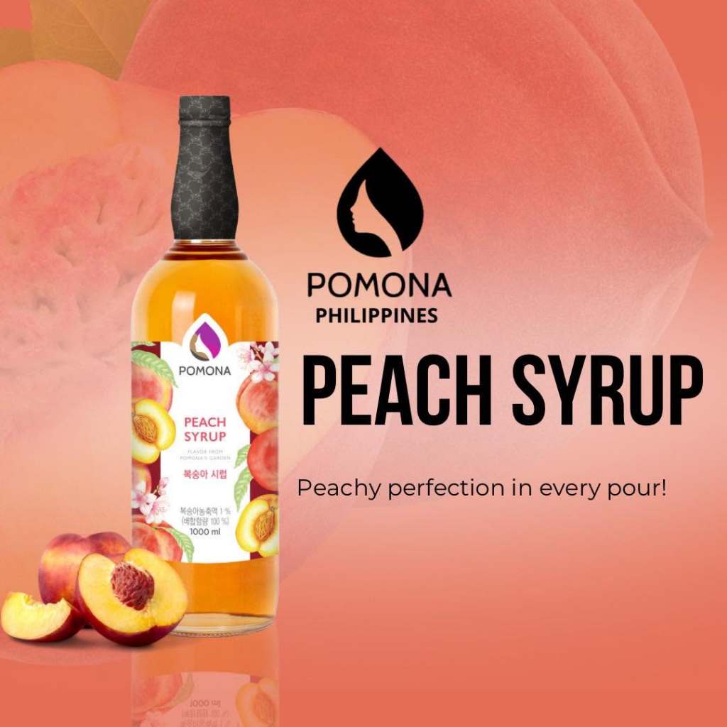 Pomona PEACH SYRUP 1000ml | Shopee Philippines