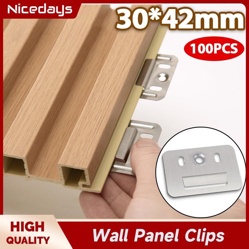 Panel Clip WPC Fluted Wall Panel Sticker Waterproof Grille Design ...