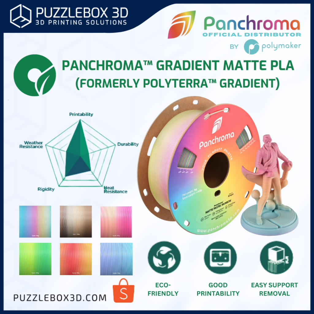 Polymaker Panchroma Gradient PLA 3D Printing Filament Bioplastic ...