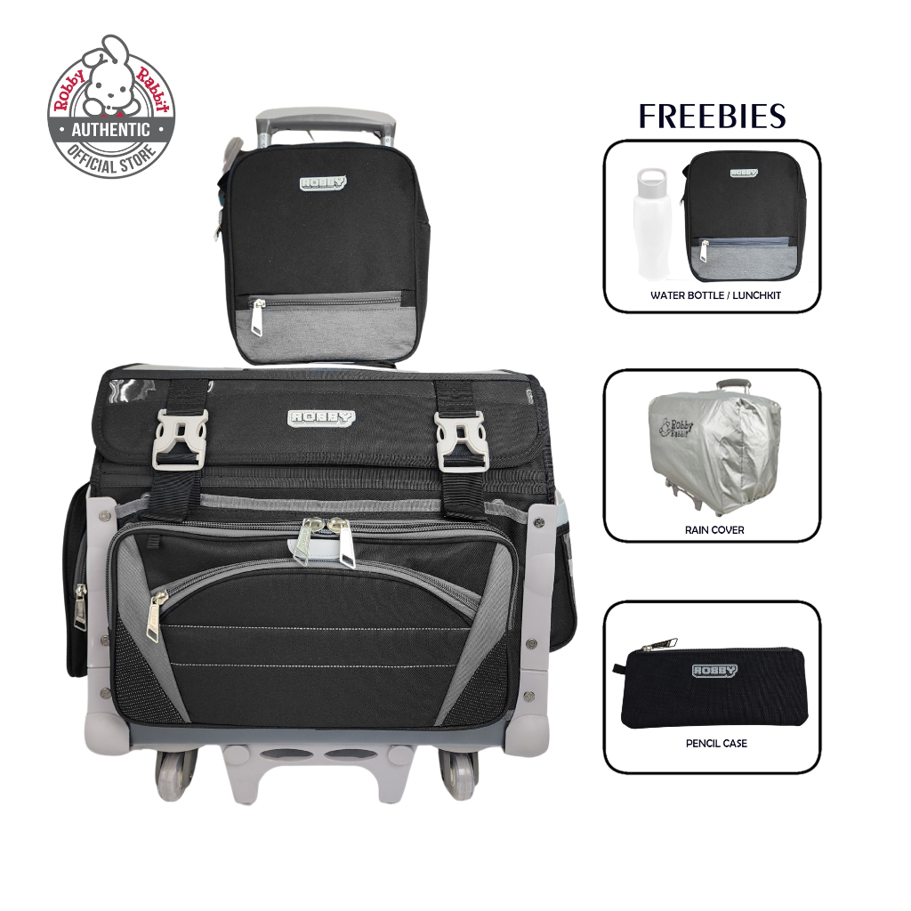 Robby Rabbit Slate Gear Large House-Type Trolley Bag (Gray) | Shopee ...