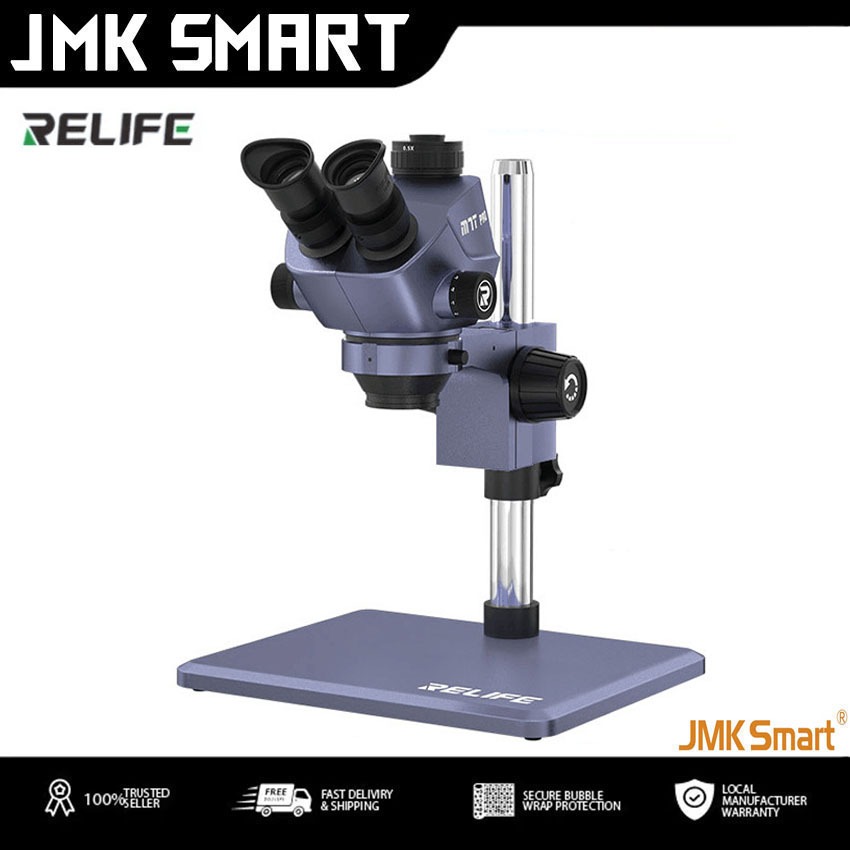 Relife RL-M7T Pro Triocular Microscope 7-50X Magnification Knob ...