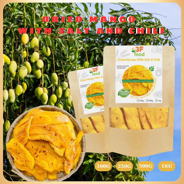 READY STOCK/COD Dried Mango With Salt And Chili 3F Food Dry Snack ...