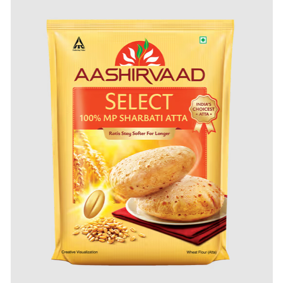 Aashirvaad Select Sharbati Atta {Flour} 5kg {Made in India} | Shopee ...