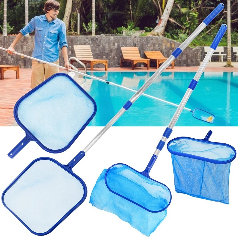 1Pcs Pool Skimmer Net, Flat/Deep Bag Leaf Rake Net, Fine Mesh Nylon Net ...