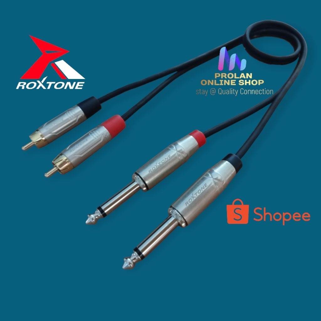 Roxtone PL jack Mono to RCA (Silver / Black) | Shopee Philippines
