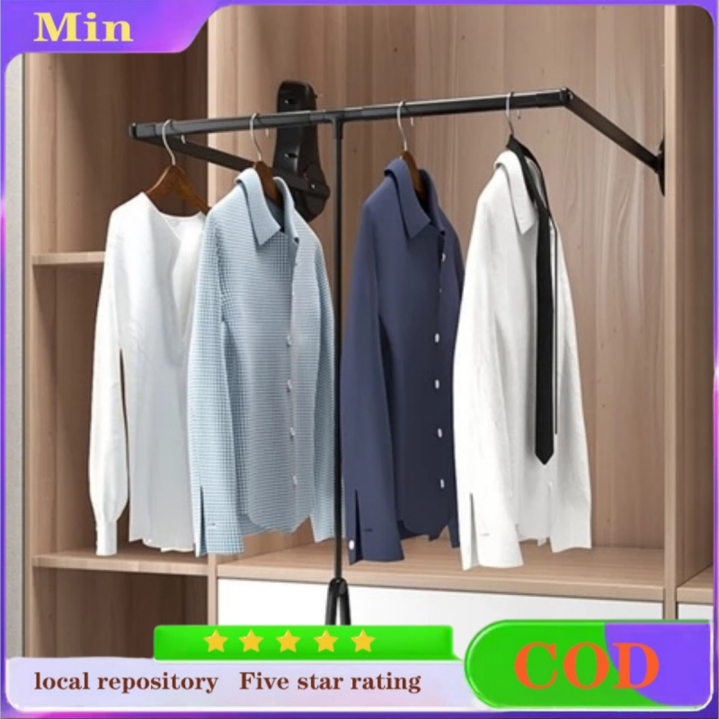 High Cabinet Pull Down Clothes Hanger Rod Hanging Clothes Closet Rod ...
