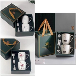 Iconic Couple Tea Cup & Coffee Cup with Spoon Gift Set | Shopee Philippines